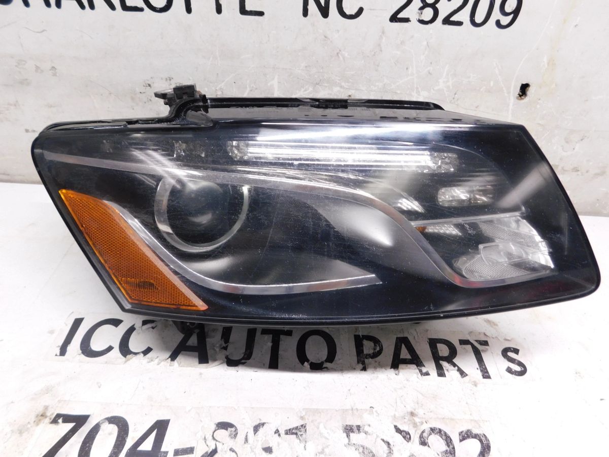 09-12 AUDI Q5 Passenger Headlight Complete Xenon Adaptive Curve 8R0941004AH
