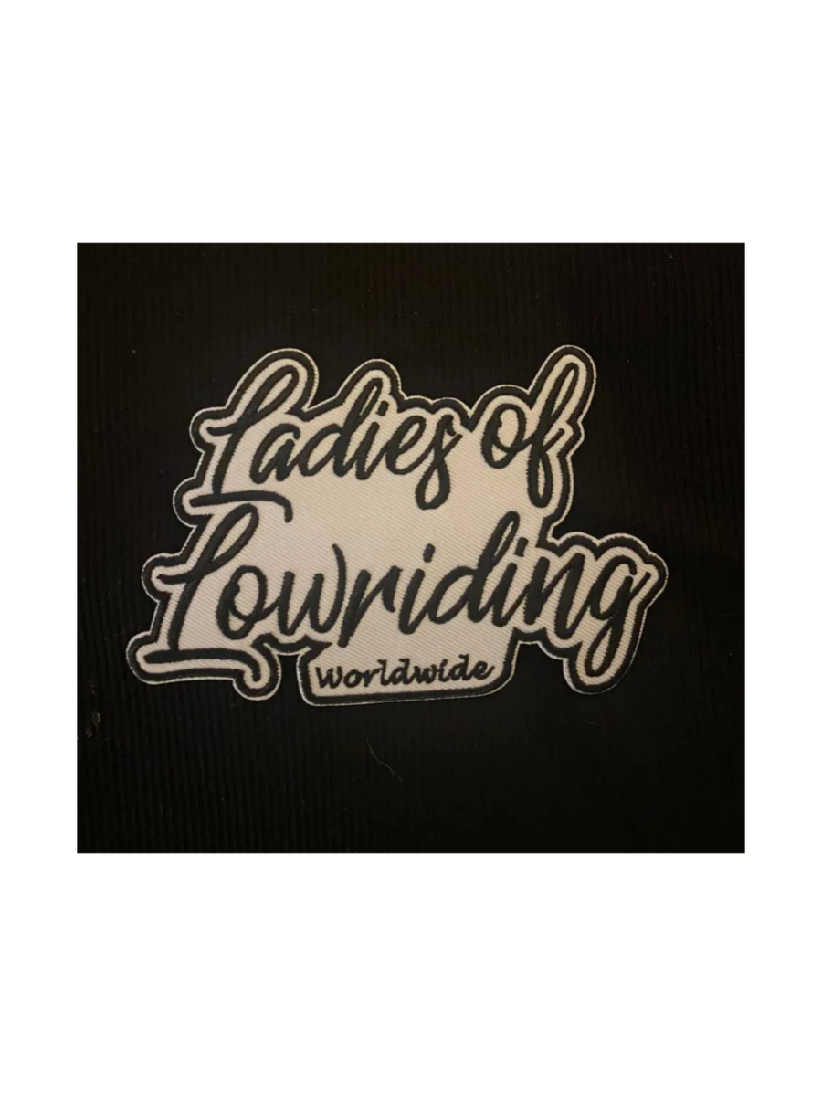Chenille Ladies of Lowriding Patch 2 lines
