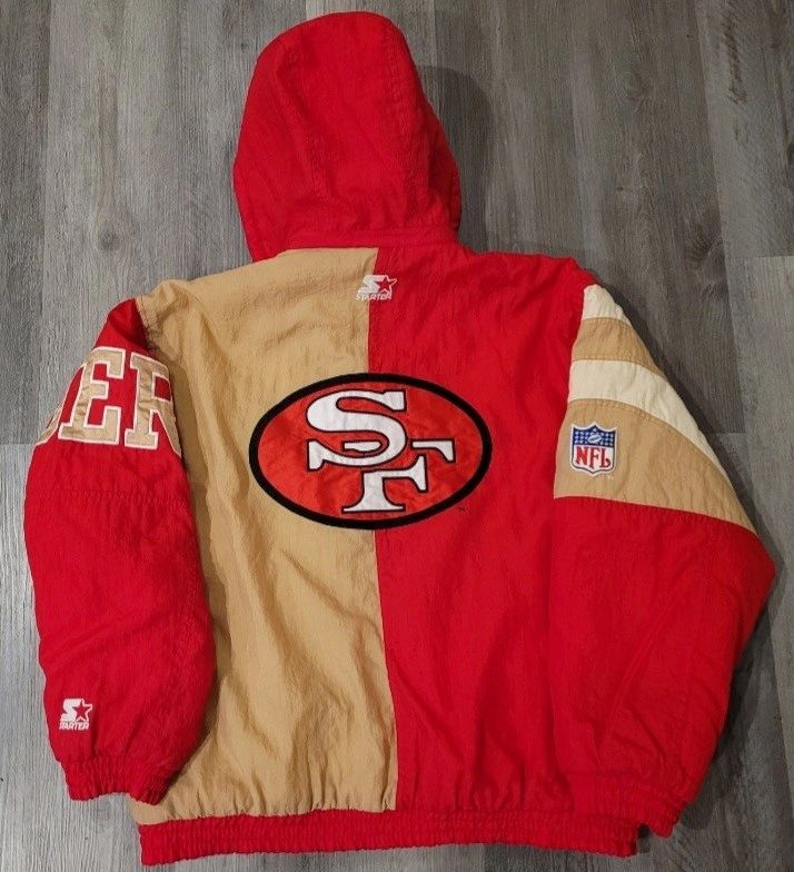 Authentic Vintage 49ers Pro Line Big Logo Starter Red/Gold/White Parka ...