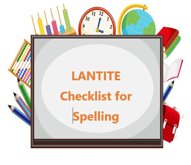 FREE LANTITE Literacy Checklist for Spelling