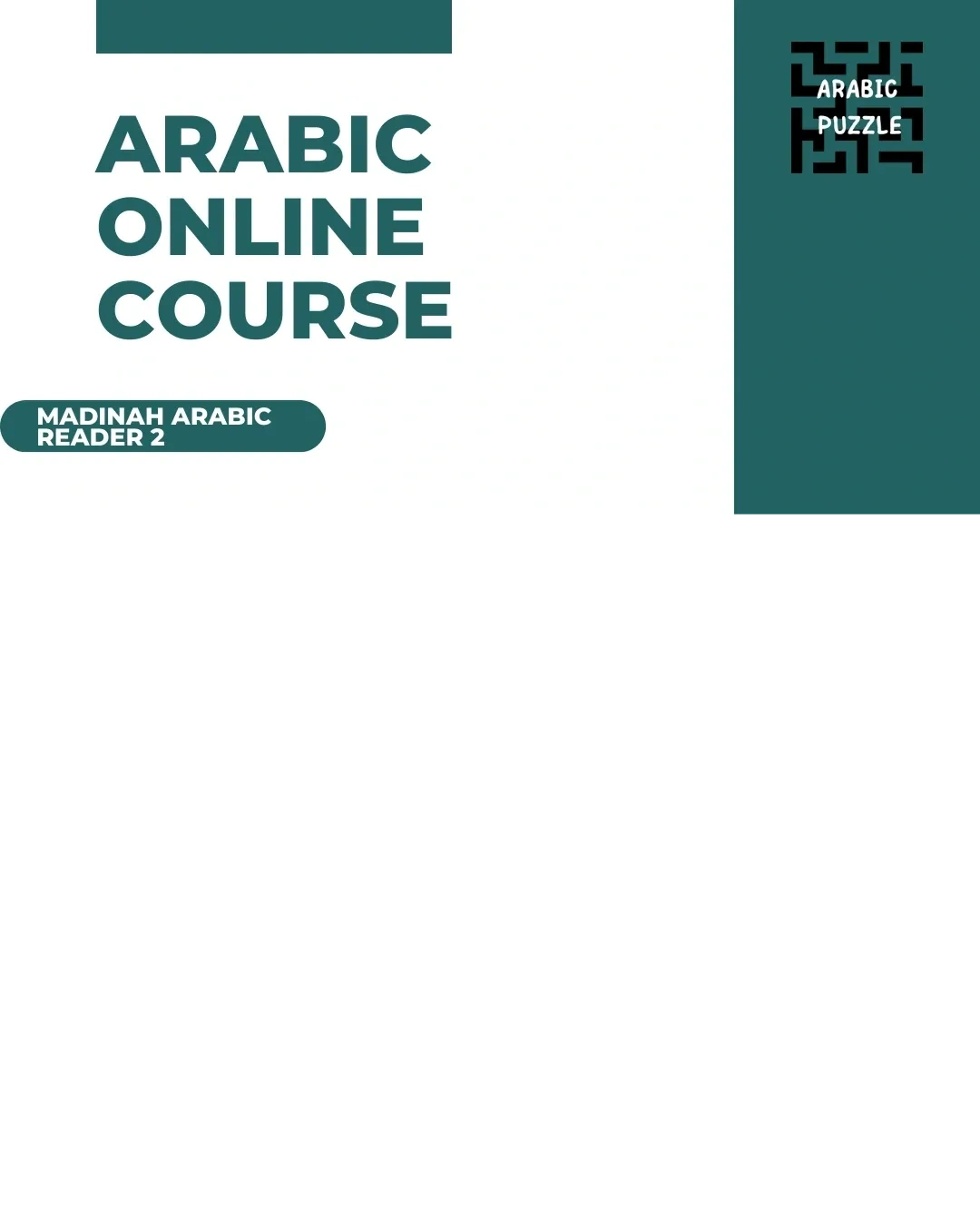 Arabic Puzzle - Learn Arabic, Course, Arabic Language