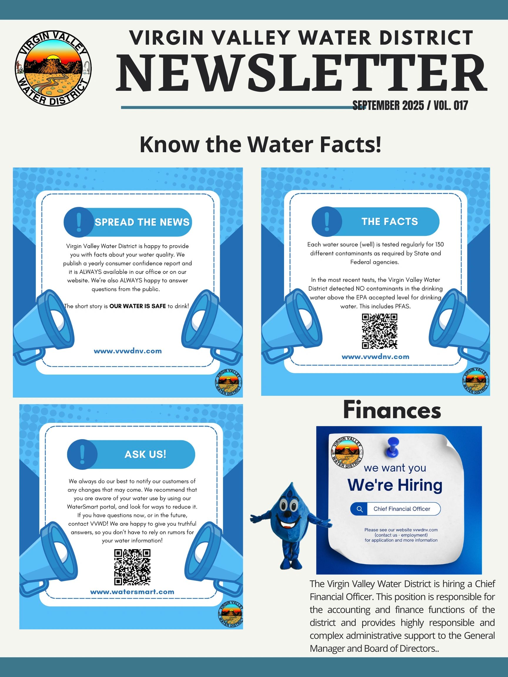 Virgin Valley Water District Newsletter September 2025