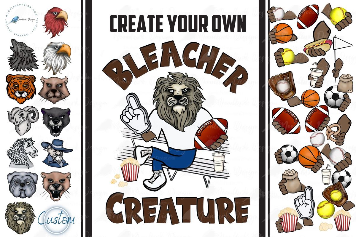 Created for you: Custom Bleacher Creature with 34 elements to ...