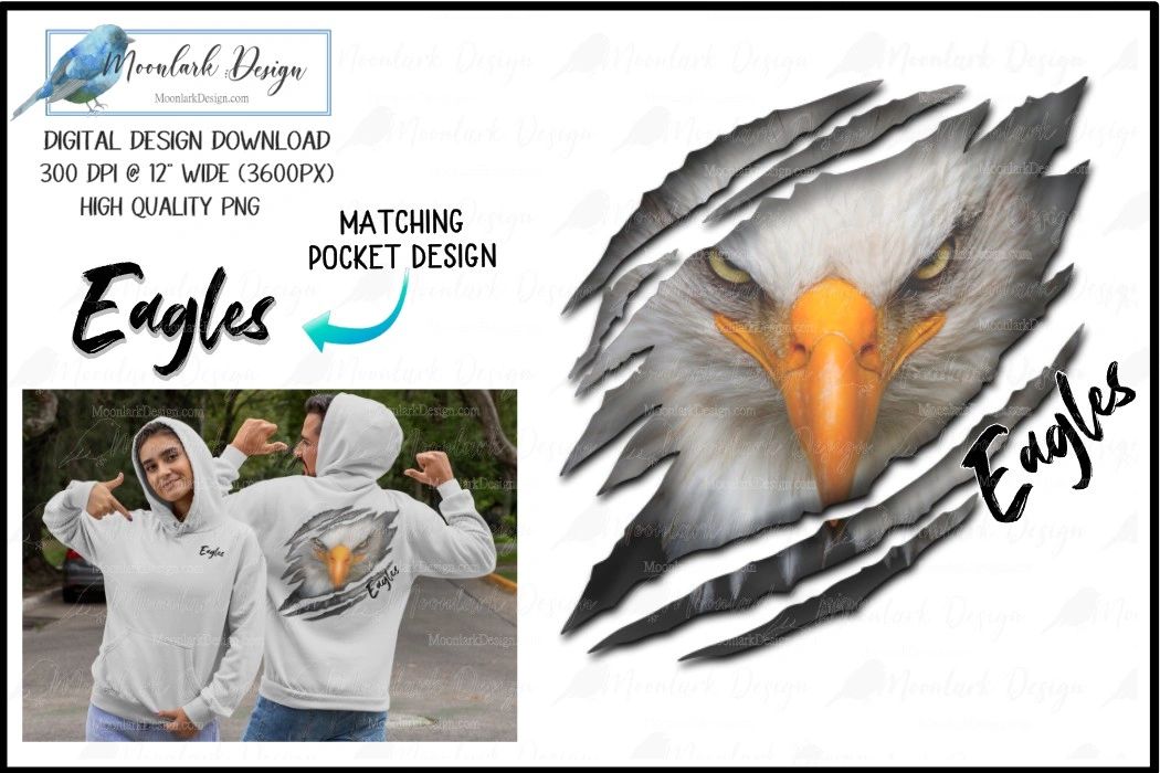 Eagles, school spirit, team mascot, Eagle claw marks, tear, ripped ...