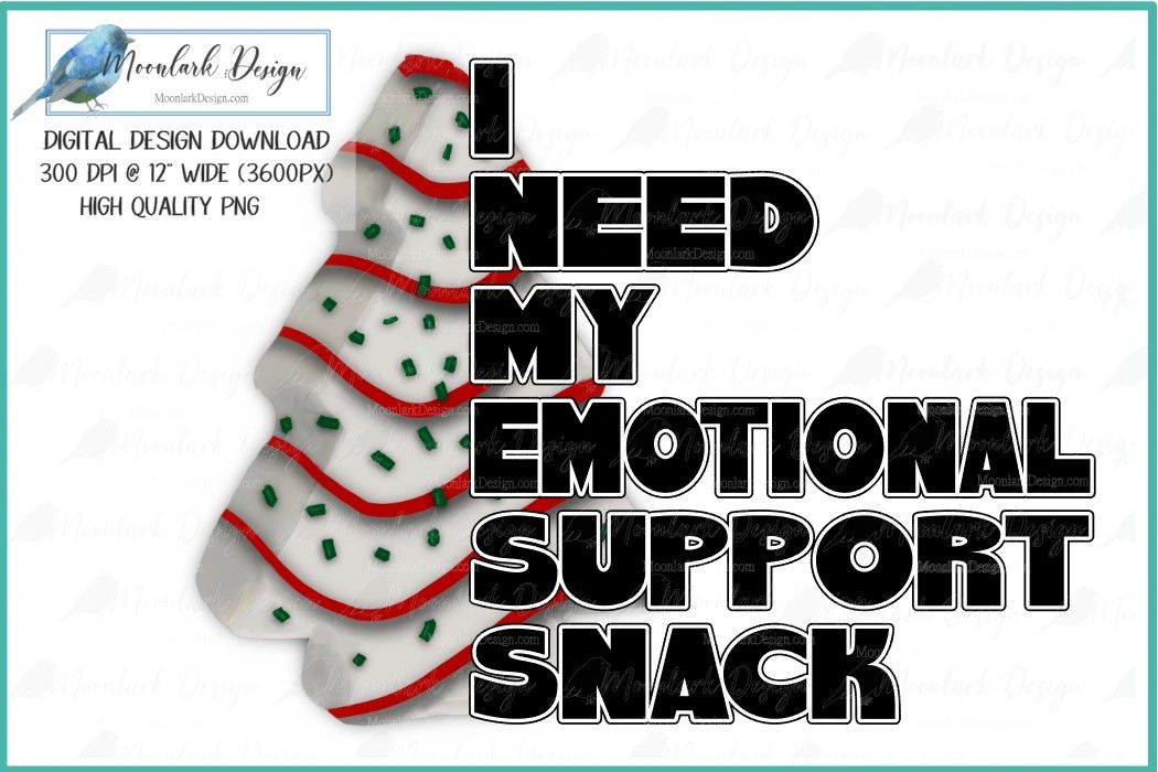 Emotional Support Snack, Christmas PNG