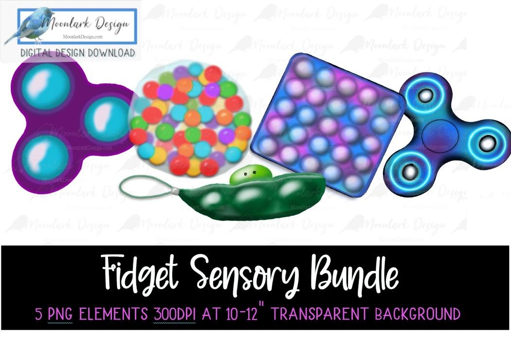Fidget Sensory Clipart Bundle PNG