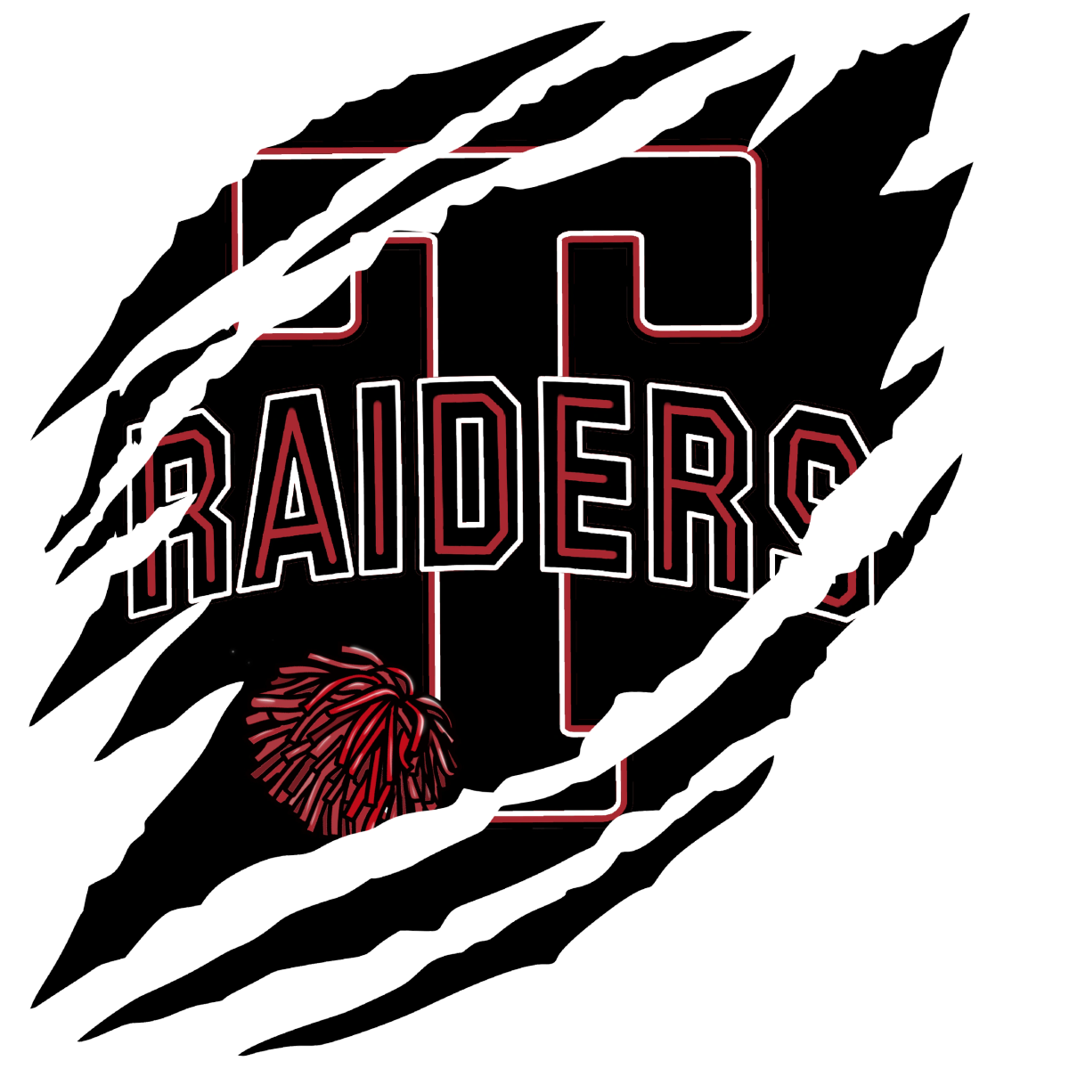 Raiders Claw Mark with Pom Pom PNG