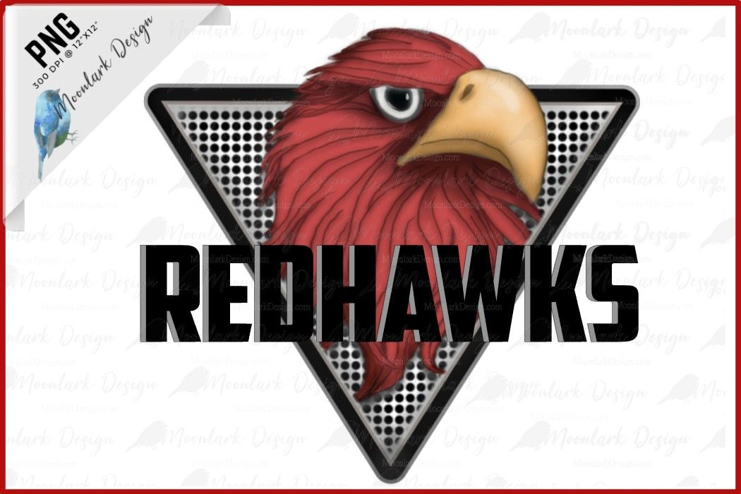 Redhawks Mascot Triangle Logo PNG - School Spirit
