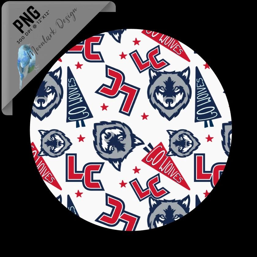 Wolves Seamless Pattern PNG