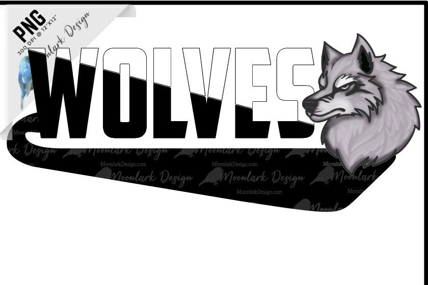 Wolves PNG, school spirit, Wolves Mascot Swash