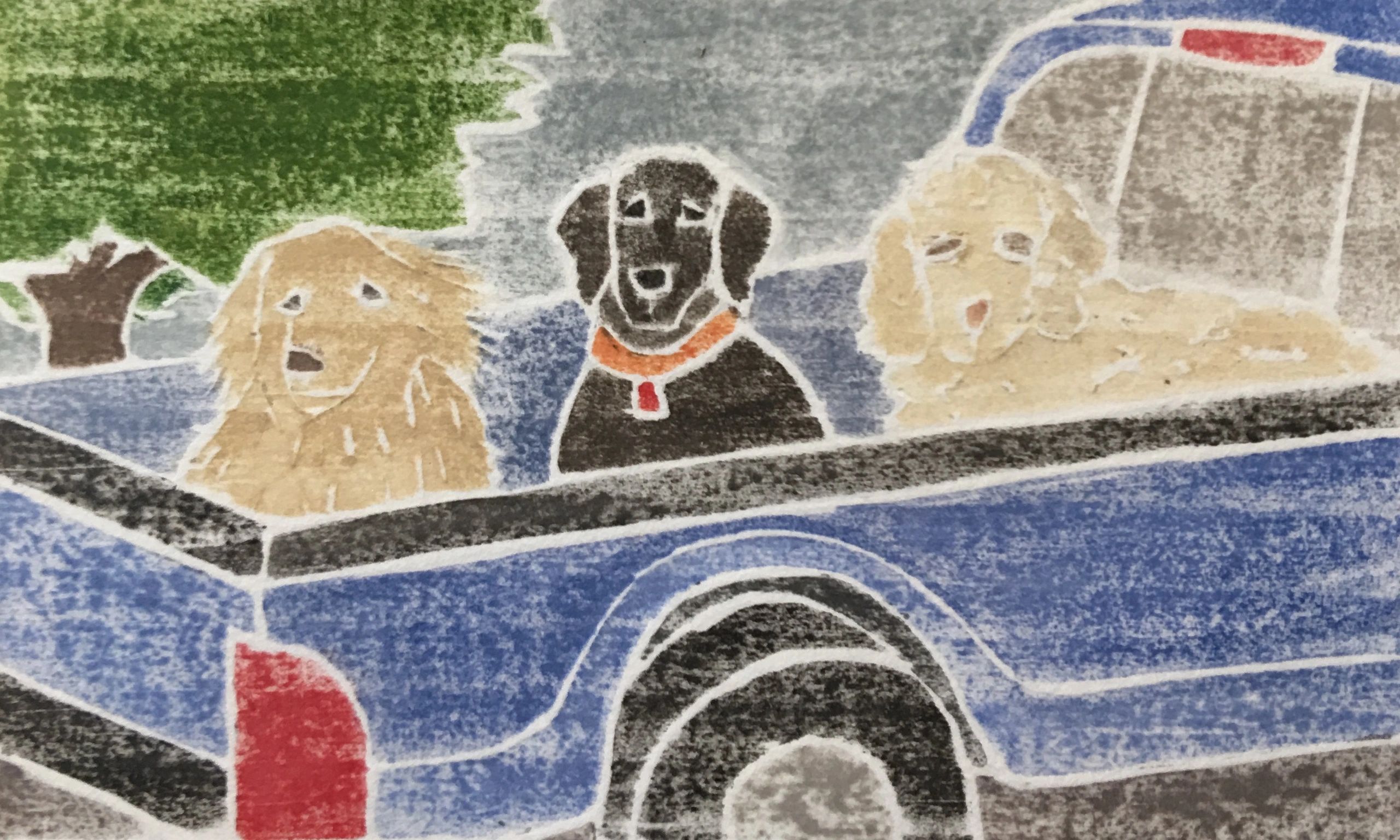 Amy McGregor-Radin Art - White Line Woodcut, Art, Print