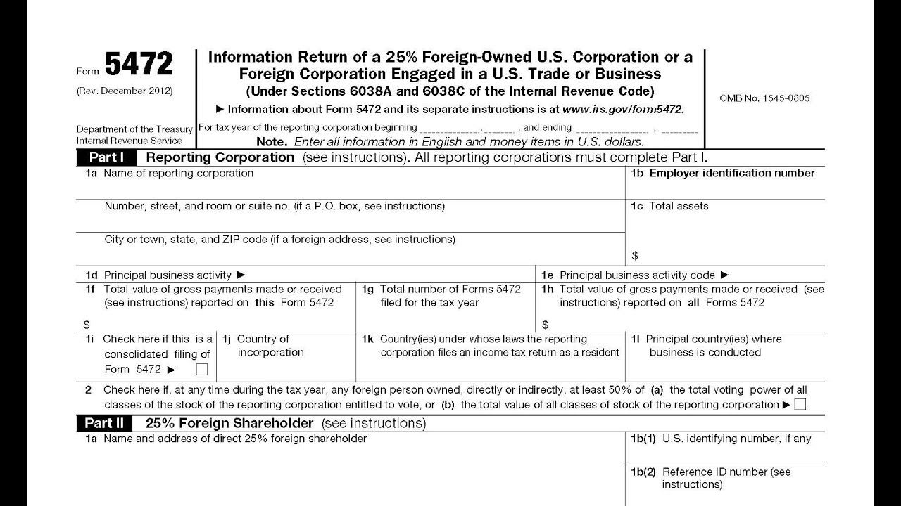 Everything about Form 5472