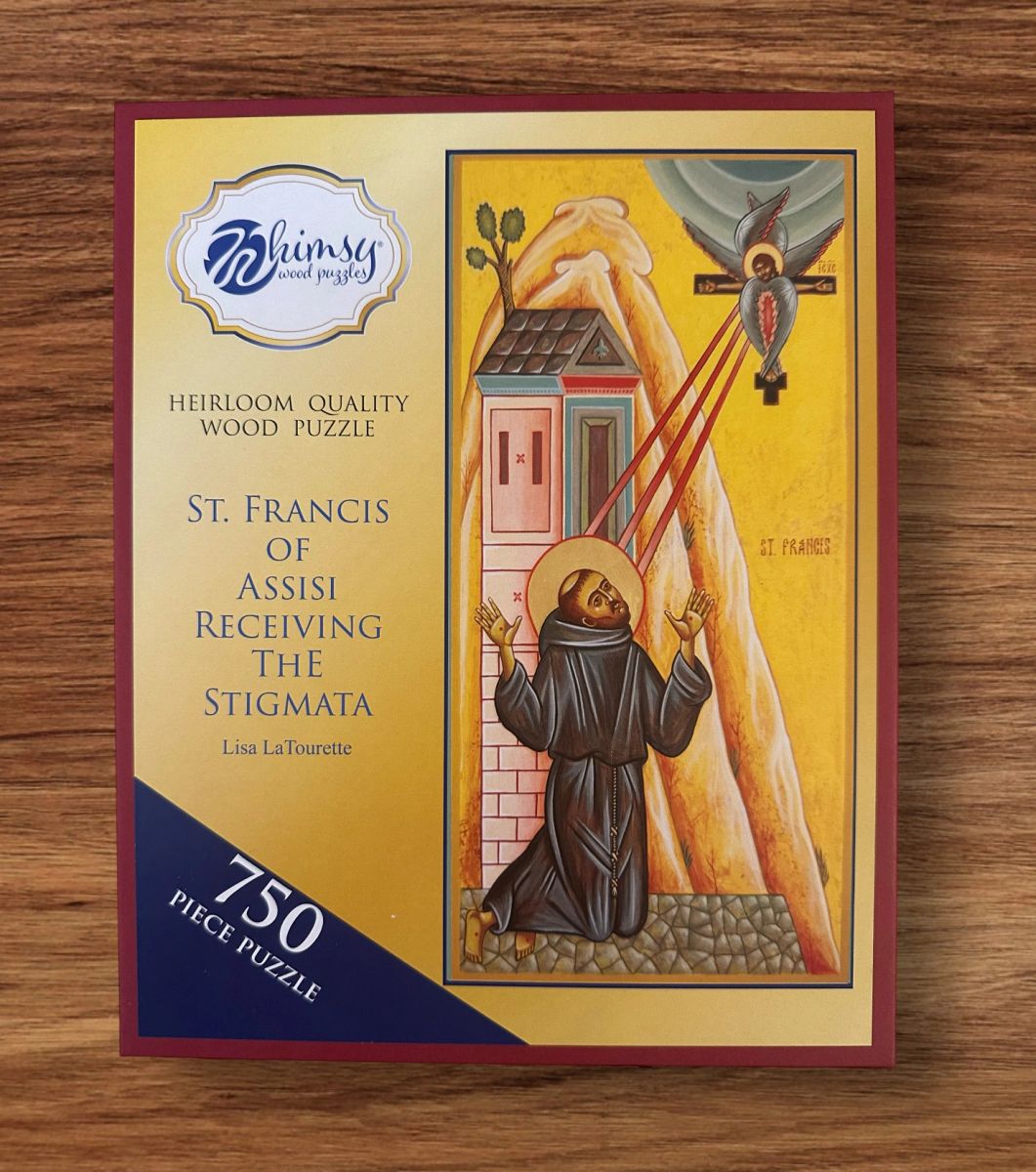 St. Francis of Assisi Receiving the Stigmata 750 Piece Wood Jigsaw Puzzle