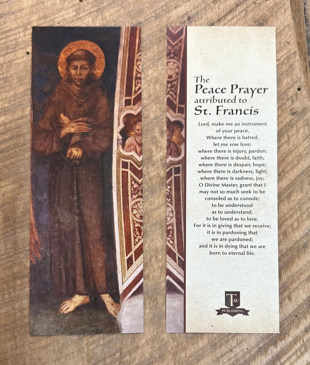 St. Francis Bookmarks package of 6