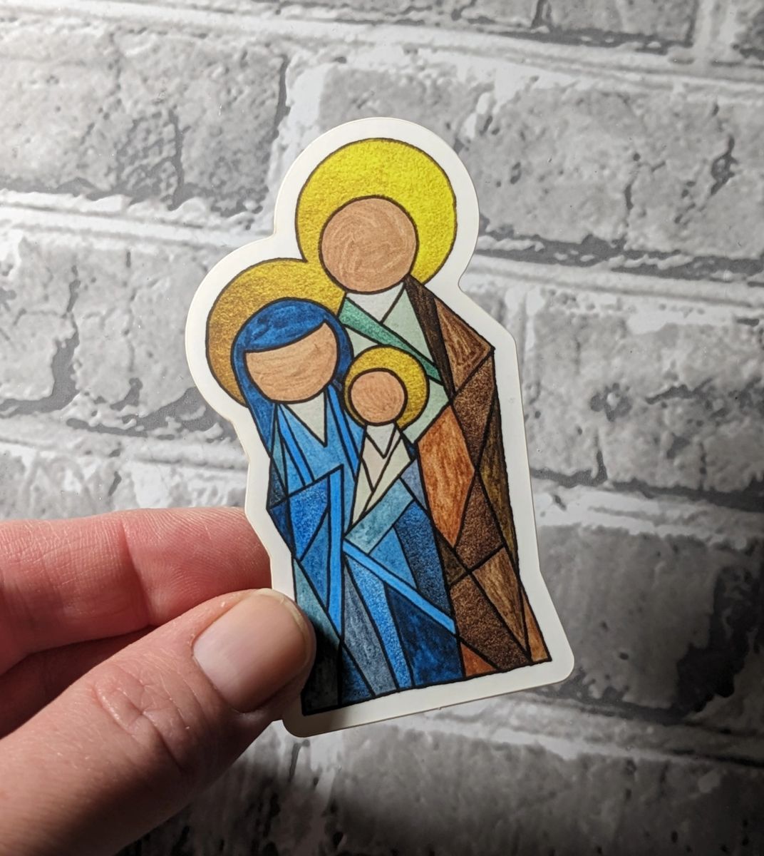 Holy Family matte vinyl sticker