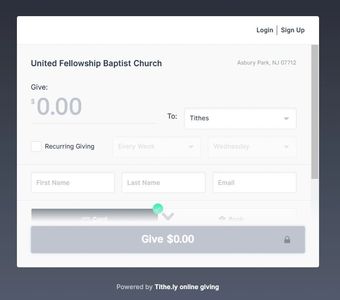 Giving | United Fellowship Baptist Church