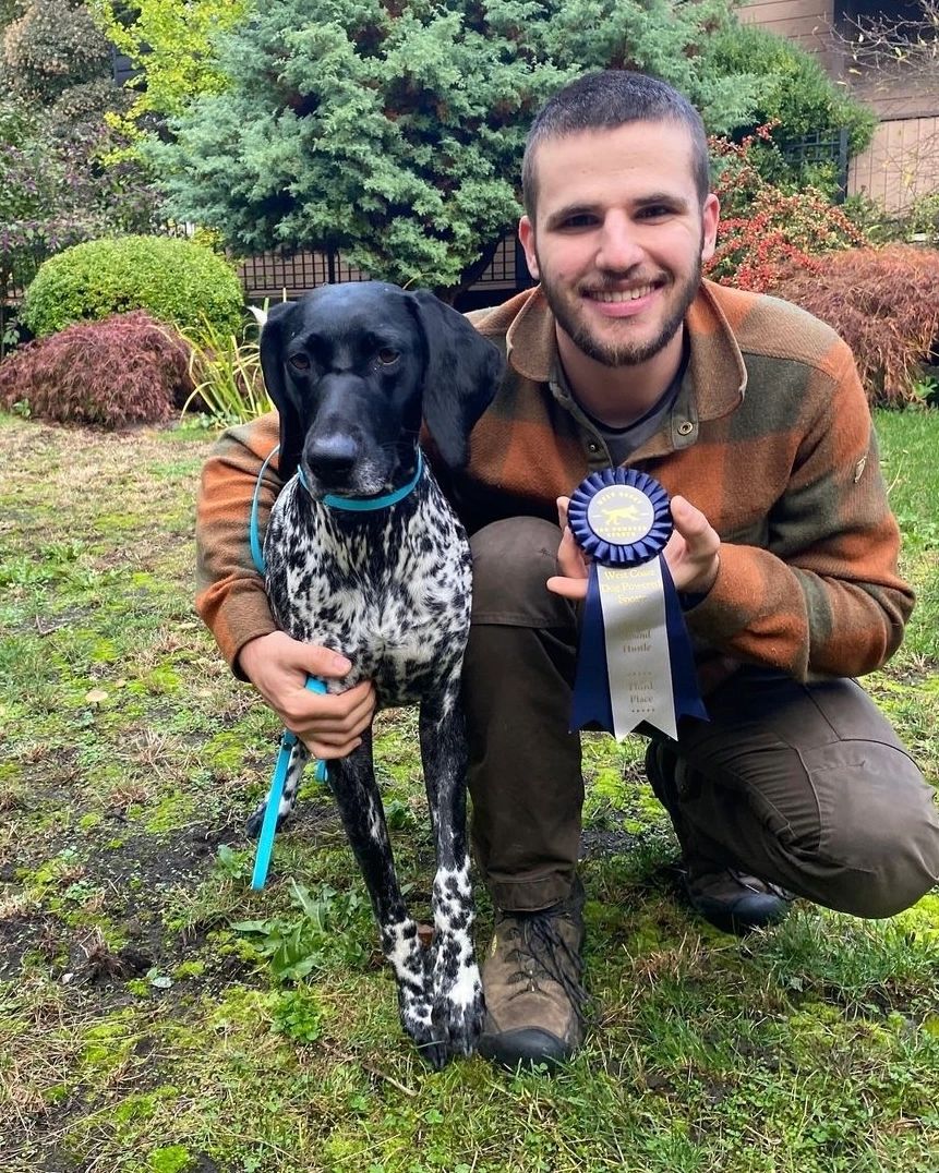 Sophie Czechmate GSP competes at Canicross race