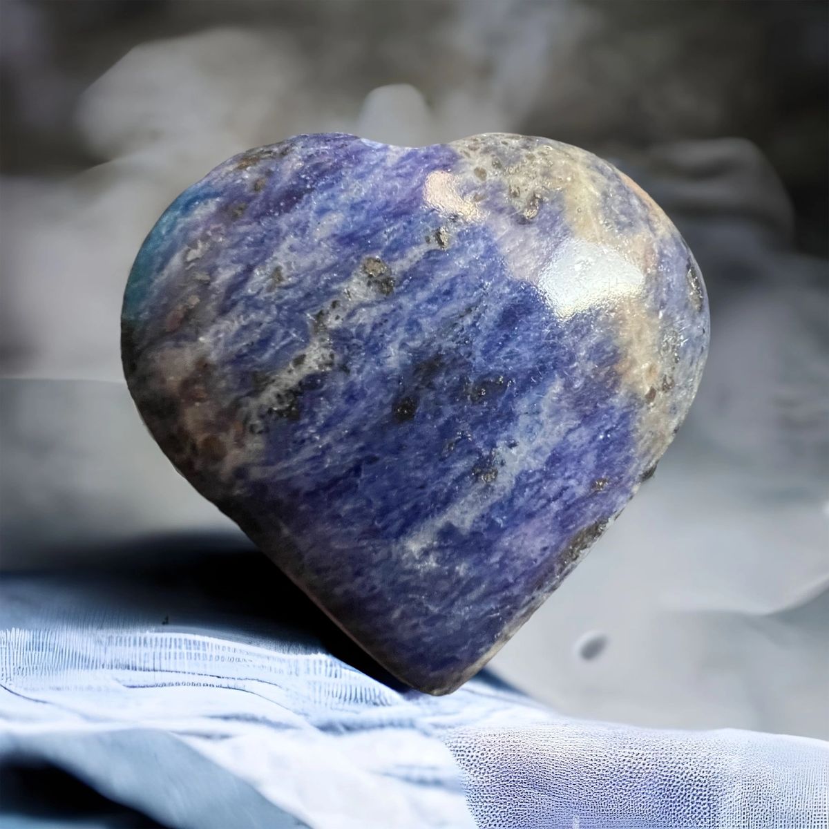 Sodalite Heart Palm Stone