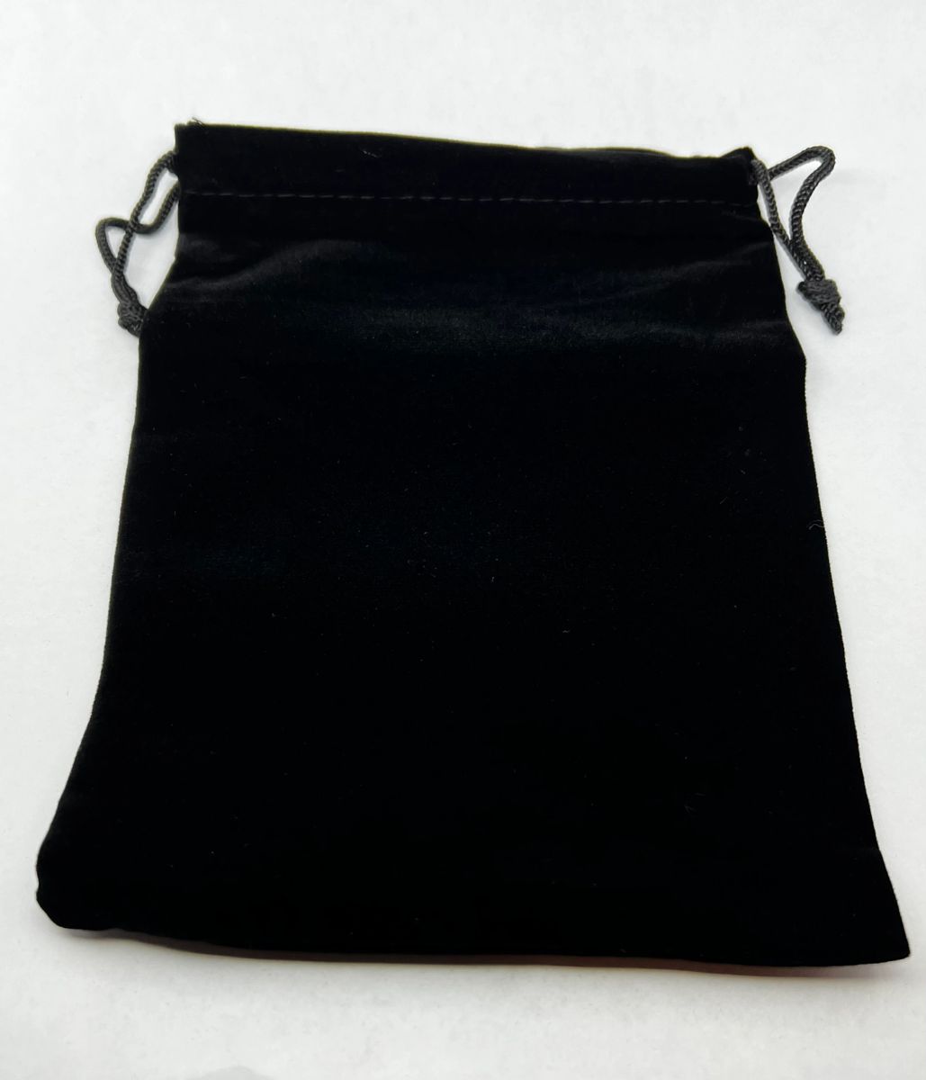 Black Velvet Drawstring Bag
