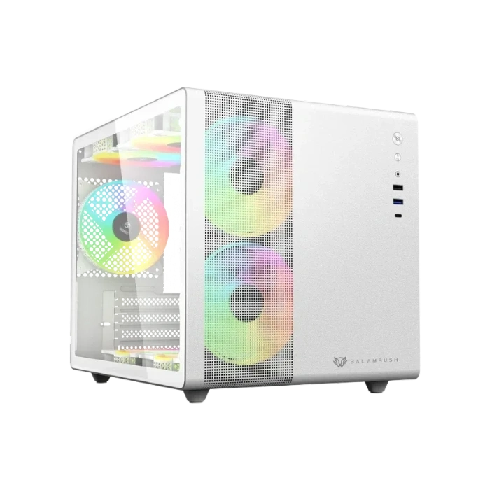 Gabinete Balam Rush Tank Mini GI930 ITX/Mini-ATX sin Fuente incluye 3 ...
