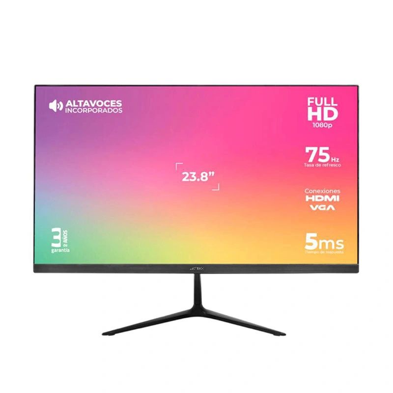 Monitor Acteck 24" LED Captive Vivid SP240 75Hz Full HD HDMI/VGA