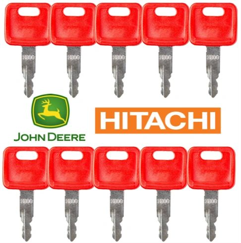 AT194969, AT147803, John Deere, Hitachi 4286465, H800 Key (10 pack) #22 ...