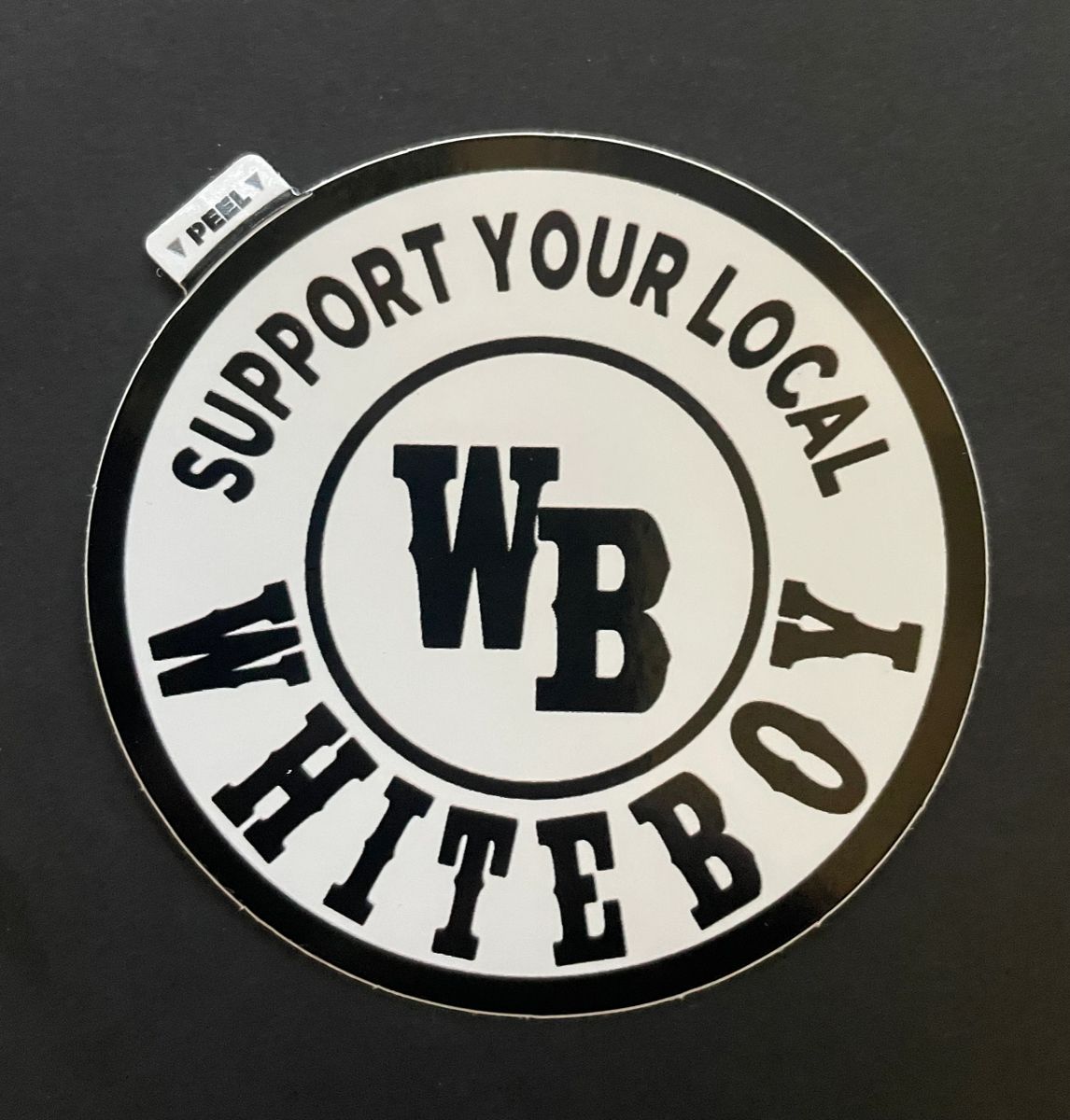 Round Support Your Local Whiteboy Sticker
