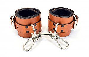 Axovus Brown Leather Ankle Cuffs