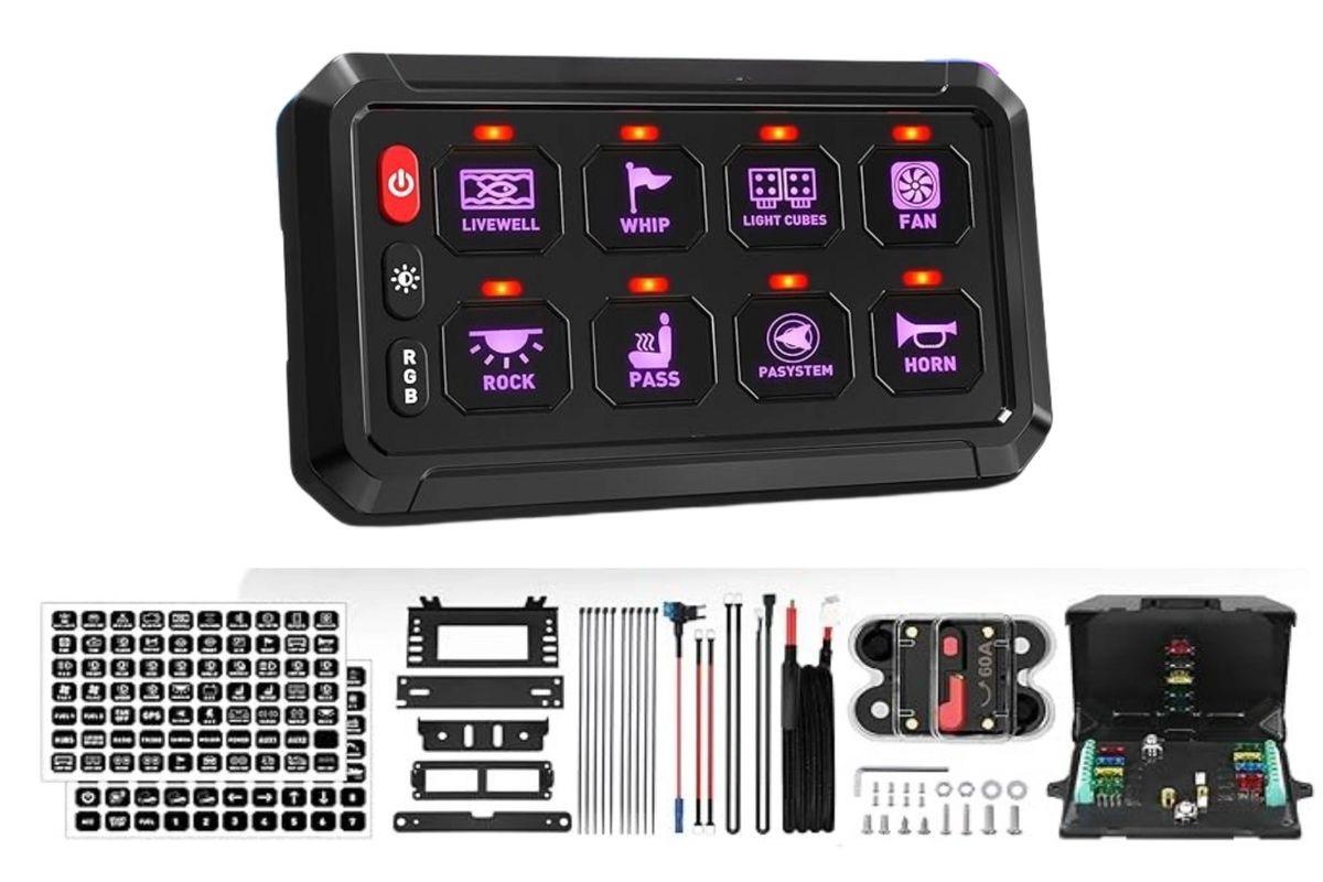8 Gang Switch Panel Kit Makes wiring Accessories a BREEZE