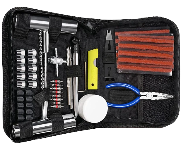 Tire Repair Kit, 46PCS Heavy Duty Tire Patch Kit with Plugs,Tire Plug ...