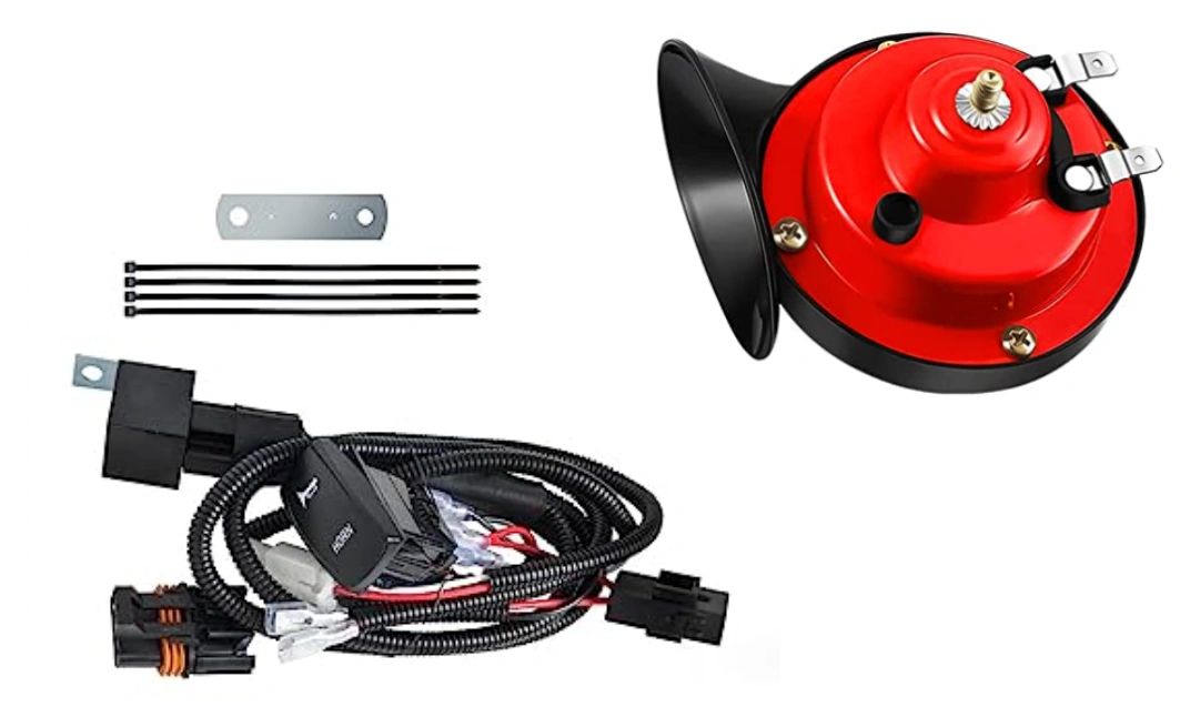 universal Horn Kit For UTV 12V Horn With Rocker Switch and wire harness