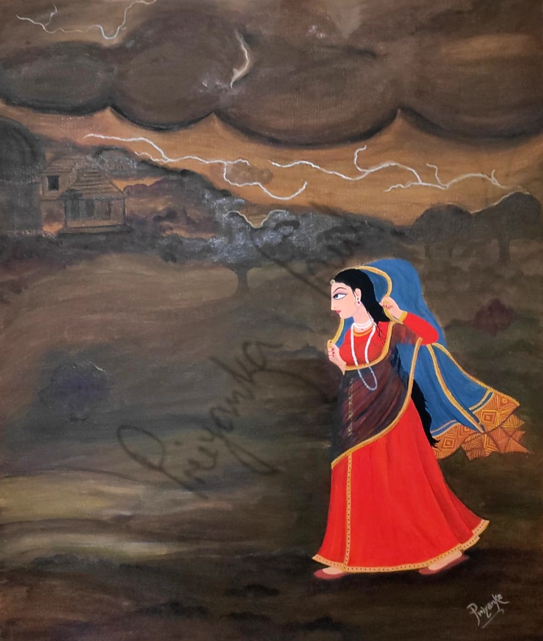 The devoted lover -Abhisarika