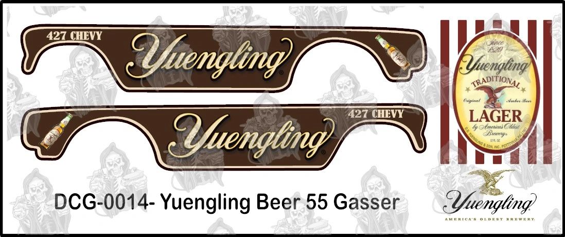 DCG-0014 Yuengling Beer 55 Gasser Decals