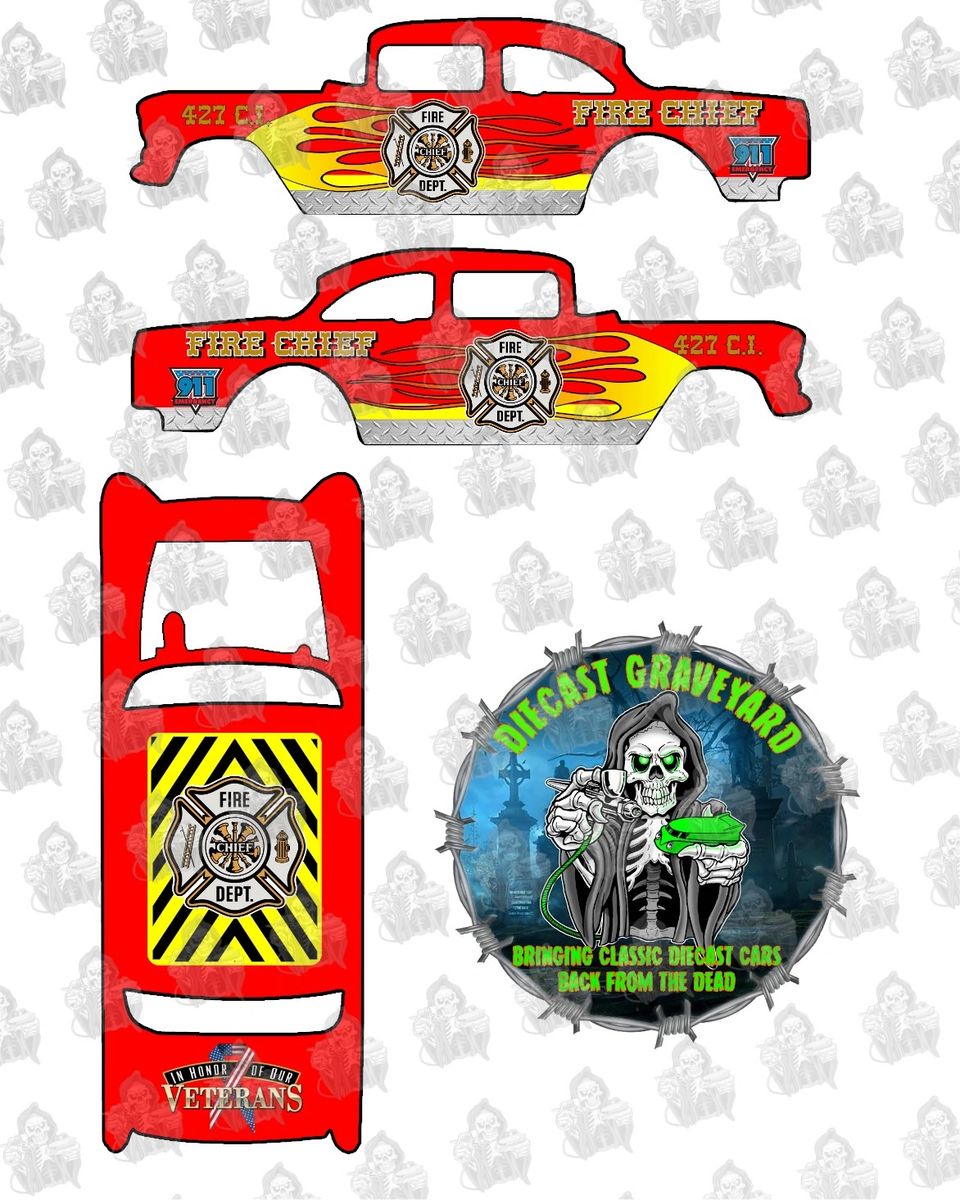 DCG-0028 Fire Chief 55 Gasser Decals