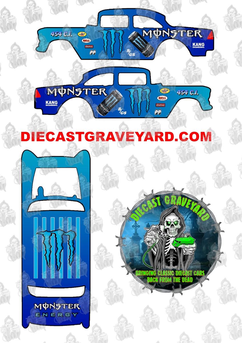 DCG-0069 Monster Energy Blue 55 Gasser