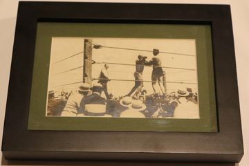 Vintage Jack Johnson boxing memorabilia