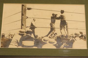 Vintage Jack Johnson boxing memorabilia