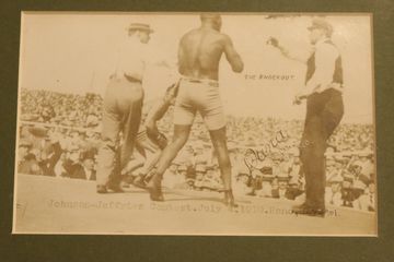 Vintage Jack Johnson boxing memorabilia