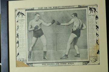 Vintage Jack Johnson boxing memorabilia