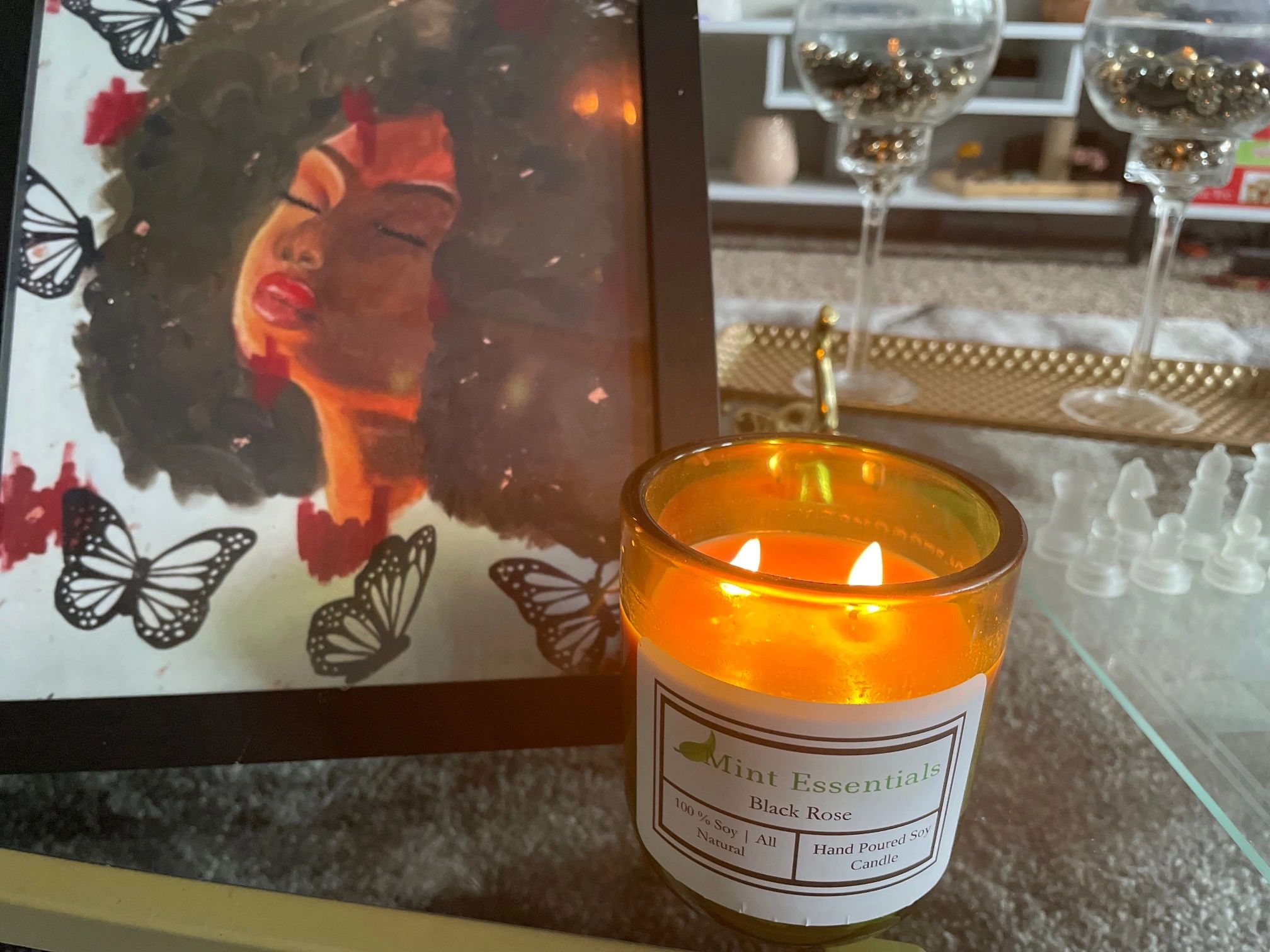 Mint-Essentials - Home Essentials Soy Candle, Natural Incense