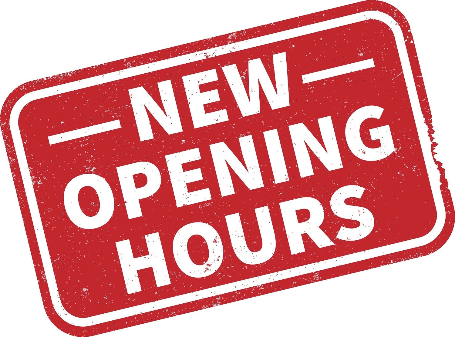 New opening hours