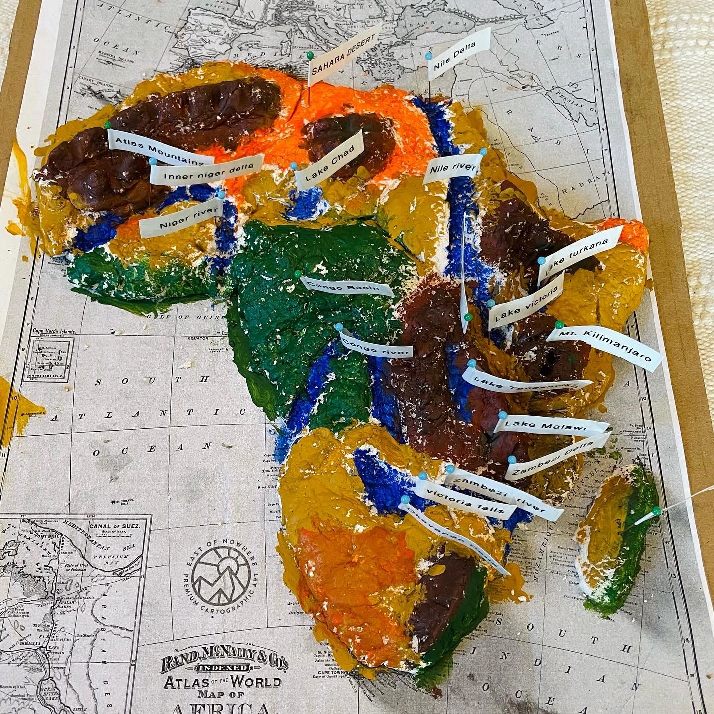 Africa Salt Dough Map