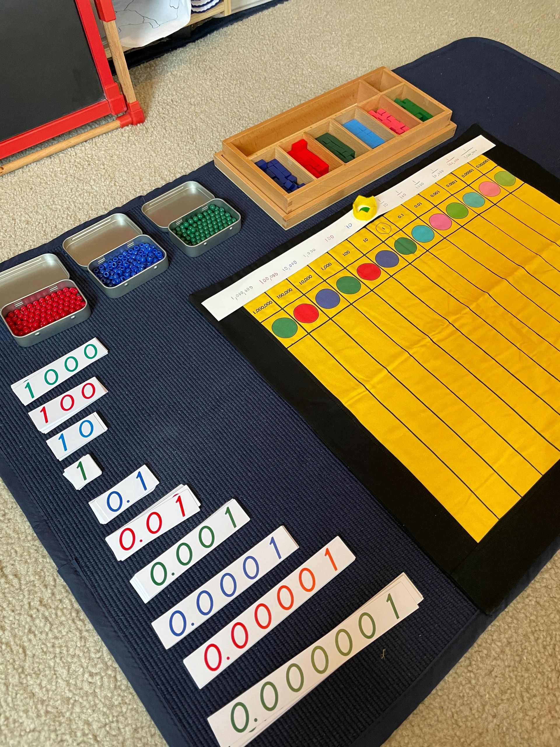 Montessori Decimal Board Lesson