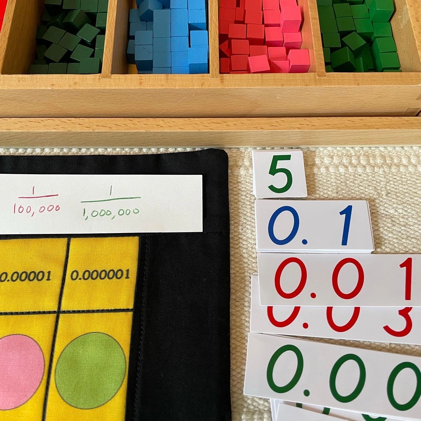 Montessori Decimal Board Lesson