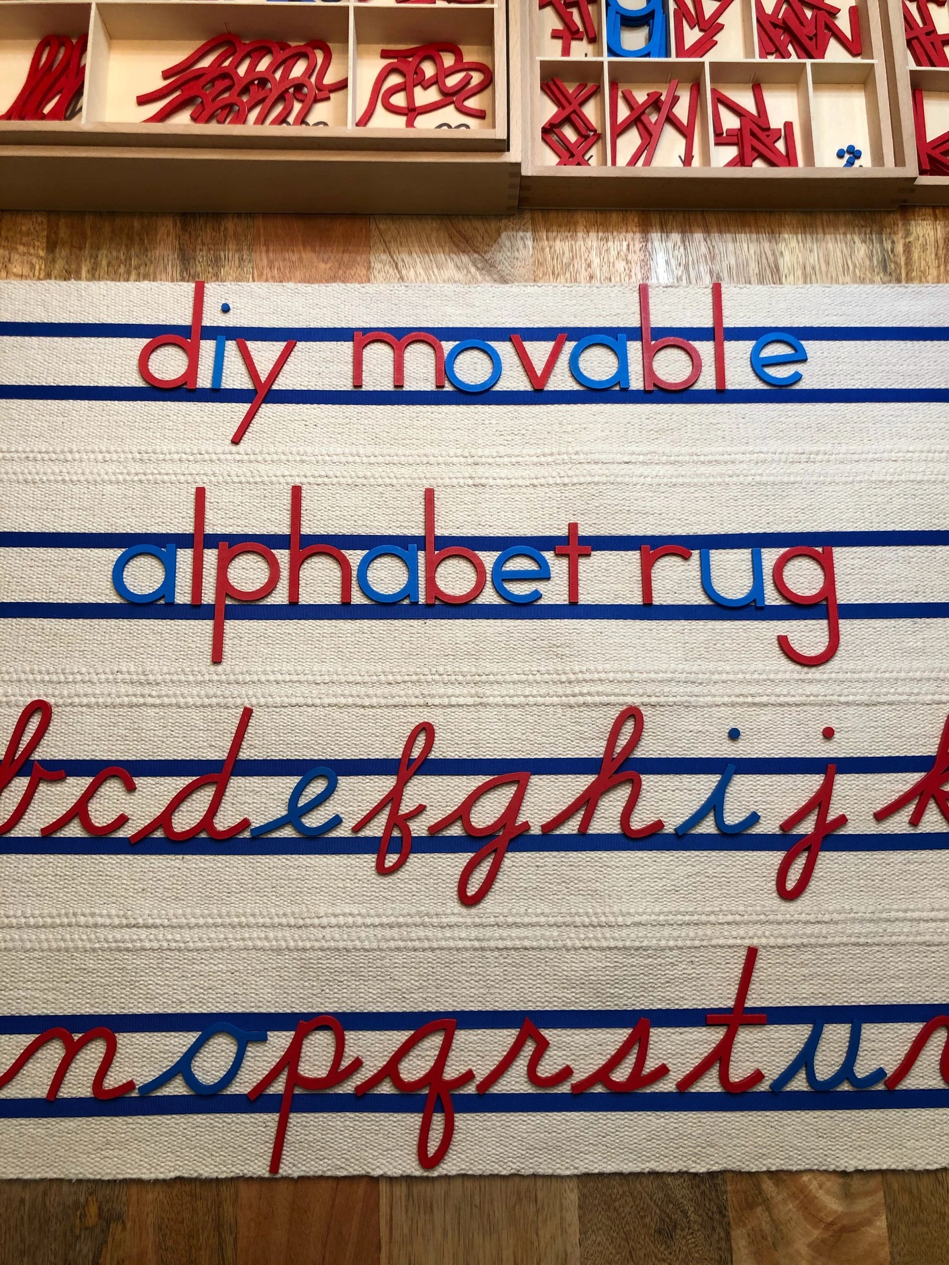 DIY Movable Alphabet Rug