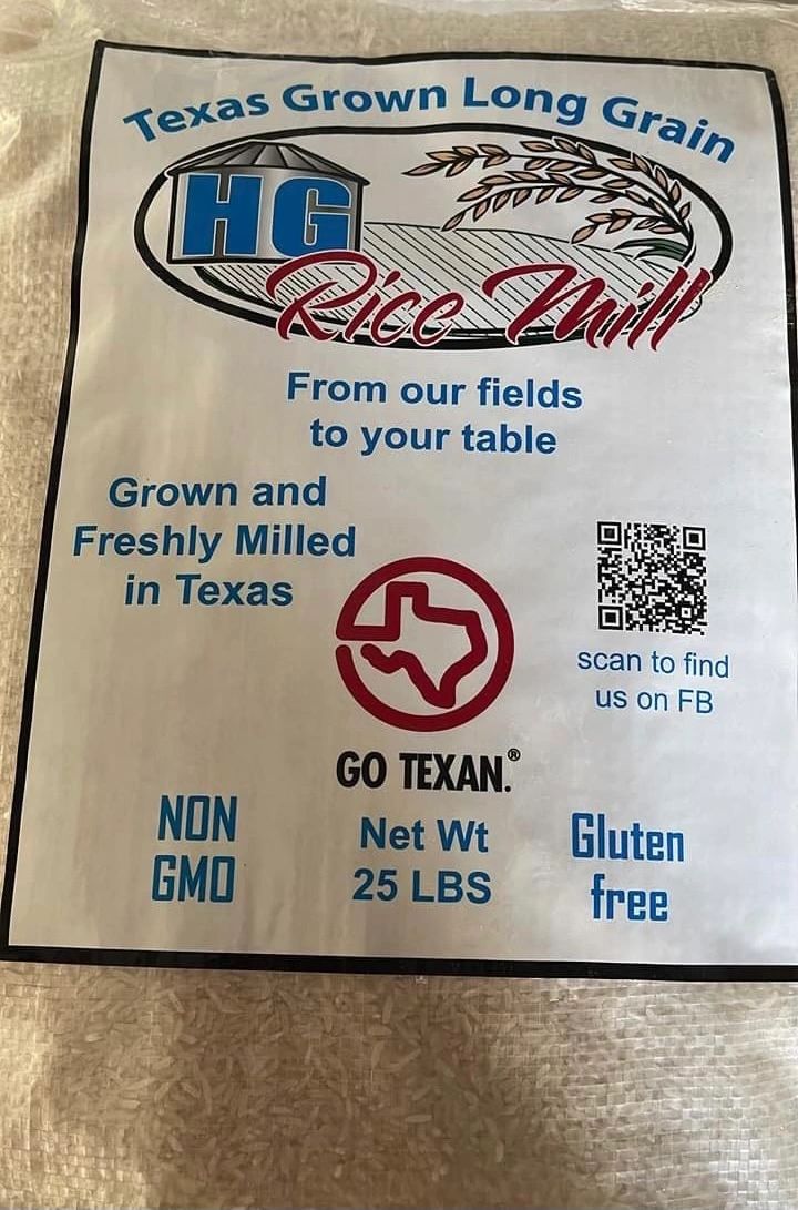 25lbs Texas Grown Long Grain Rice
