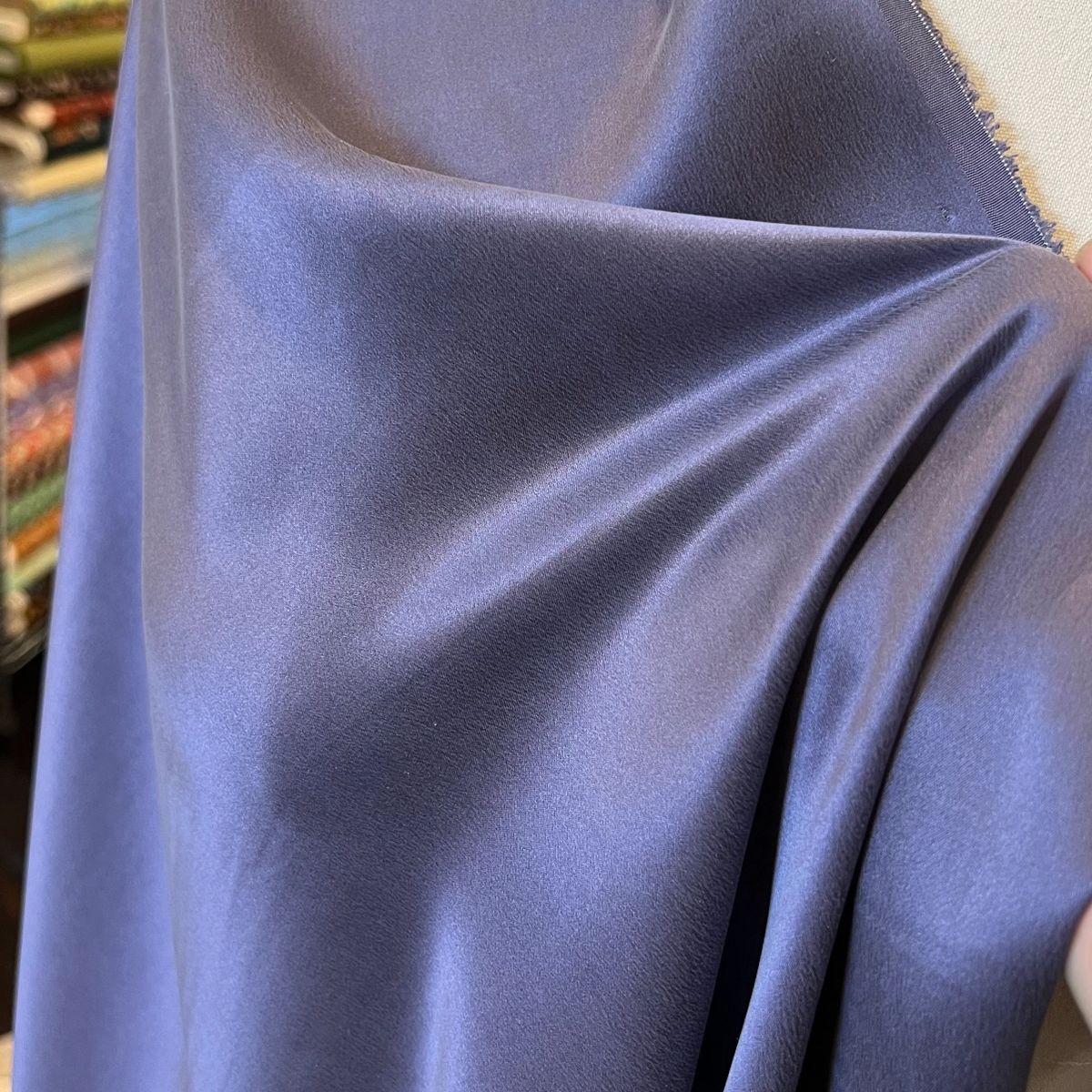 Smoky Purple “Purple Sage" Pure Silk Sueded (Sand Washed) Charmeuse ...