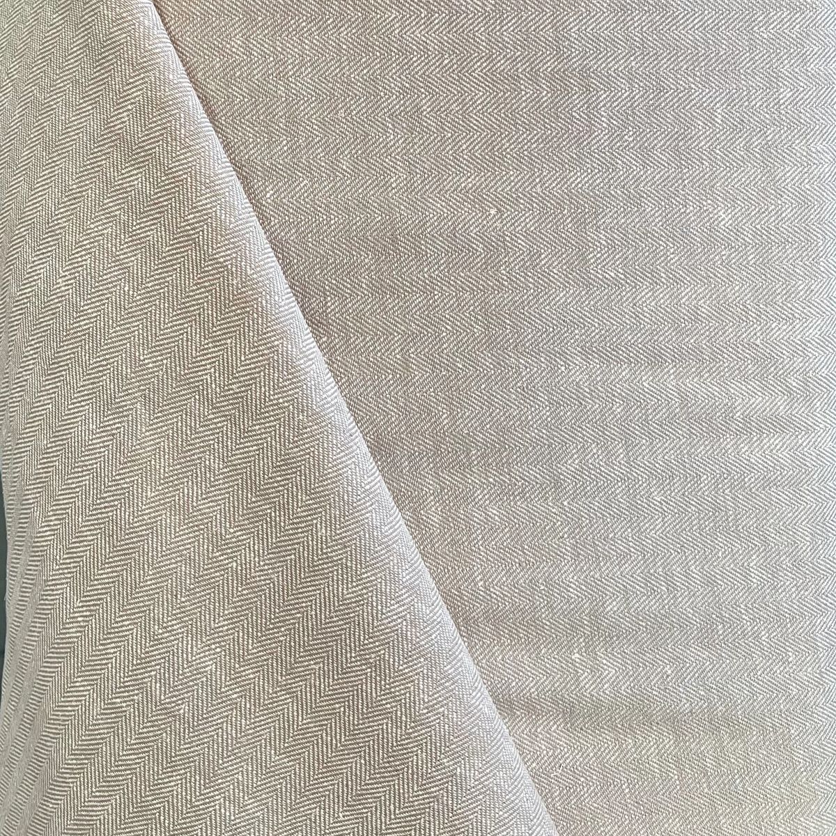 Hemptex Herringbone- Hemp- Cotton Blend- NATURAL- 53" Wide