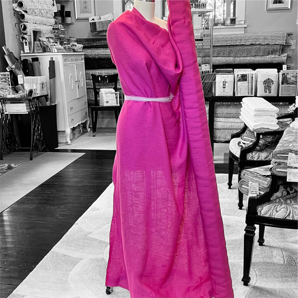 Magenta “Macaron" 185gsm Linen- Merchant & Mills- 56" Wide