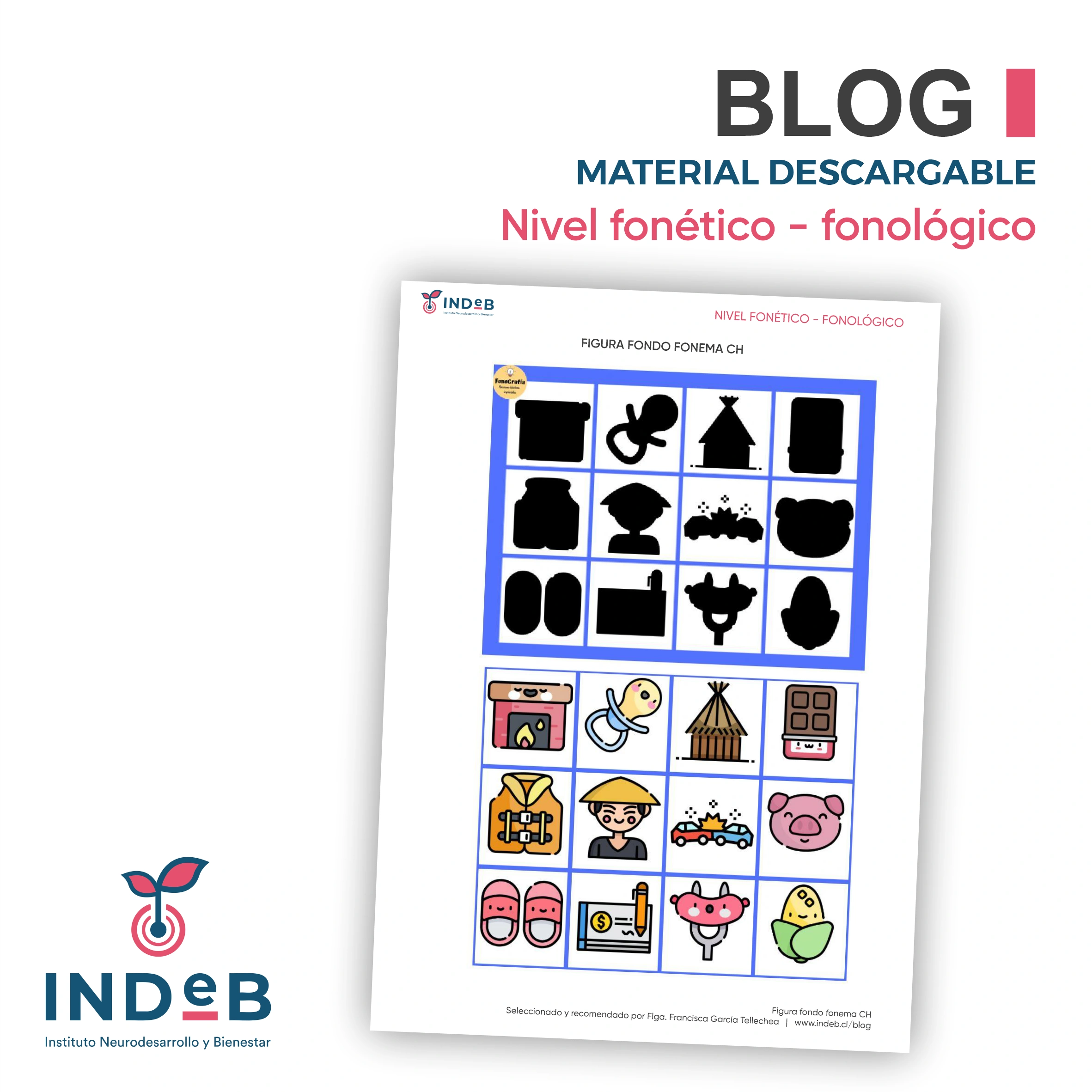 Figura fondo fonema CH